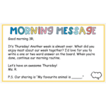 Morning Meeting Greetings, Sharing, Group Activites & Morning Messages