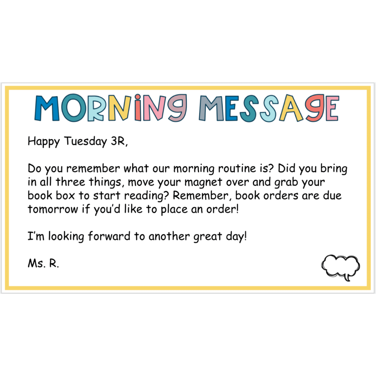 Morning Meeting Greetings, Sharing, Group Activites & Morning Messages