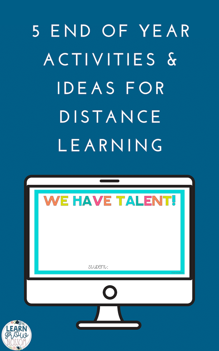 5 End of Year Activities For Distance Learning - Learn Grow Blossom