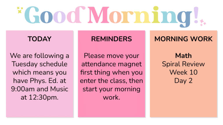 Try Morning Slides for a Calm Morning Classroom Routine