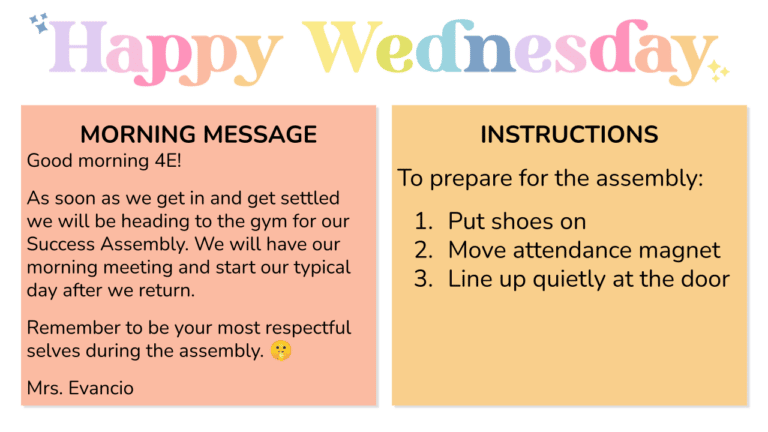 Try Morning Slides for a Calm Morning Classroom Routine