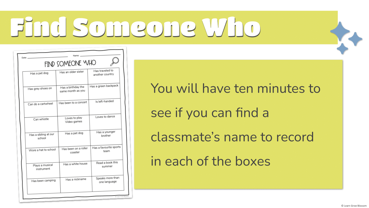 5 Musts for First Day of School Slides - Learn Grow Blossom