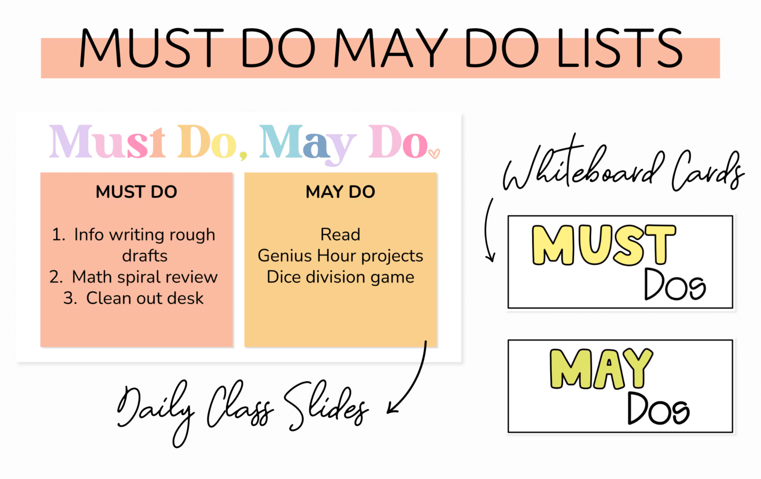Must Do May Do Lists - Learn Grow Blossom