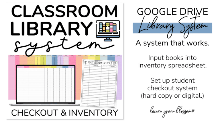 Easy Classroom Library Checkout System - Learn Grow Blossom