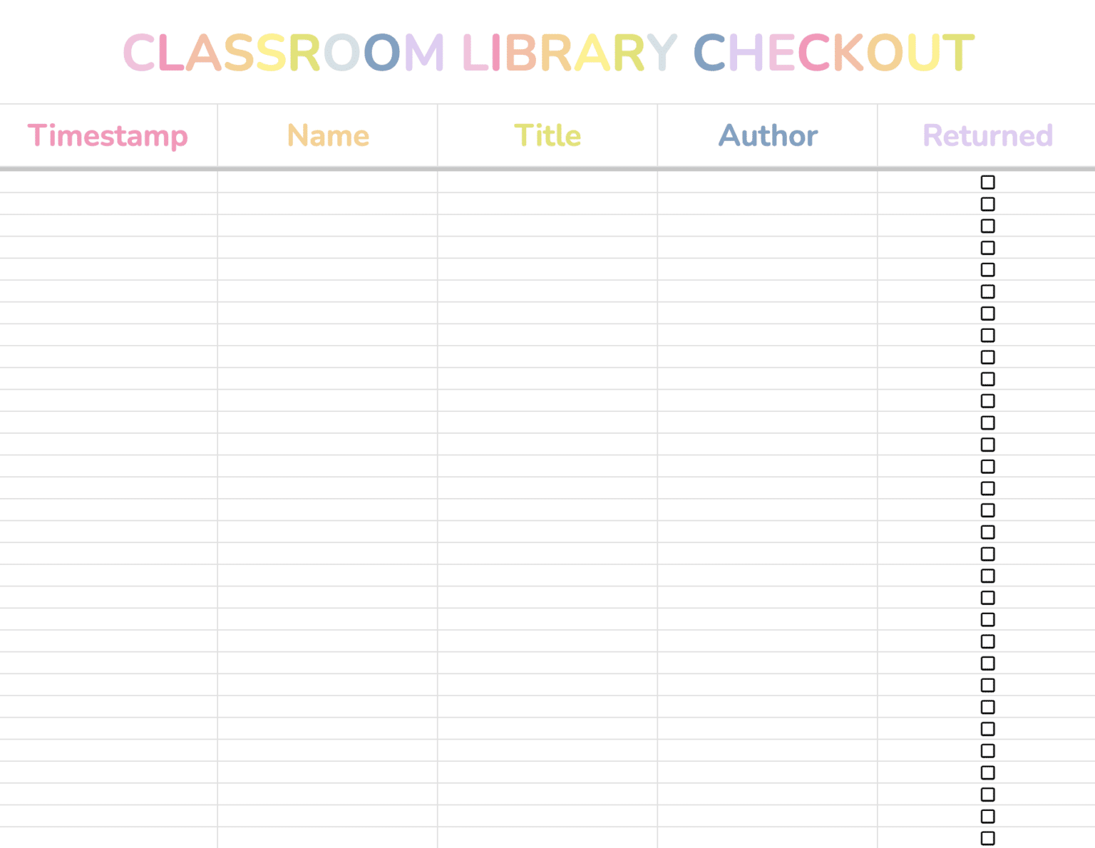 Easy Classroom Library Checkout System - Learn Grow Blossom