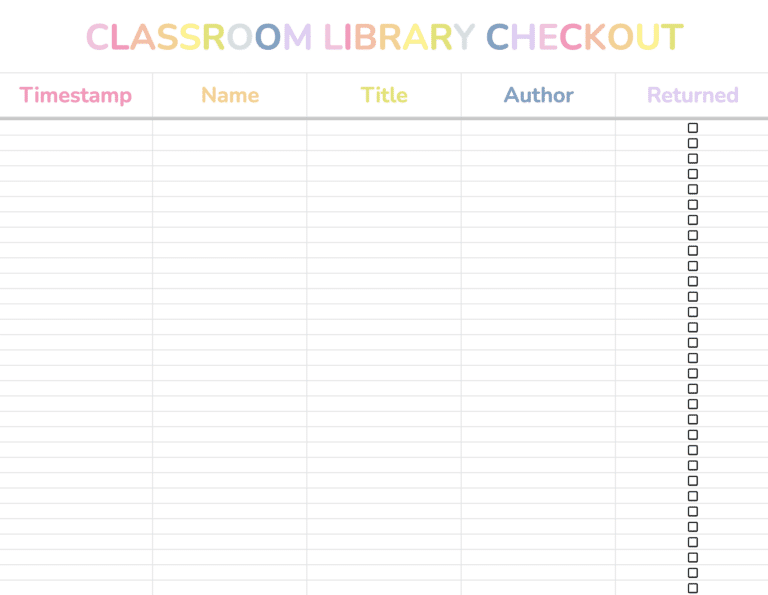 Easy Classroom Library Checkout System - Learn Grow Blossom