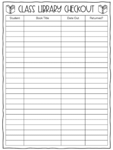 Easy Classroom Library Checkout System - Learn Grow Blossom