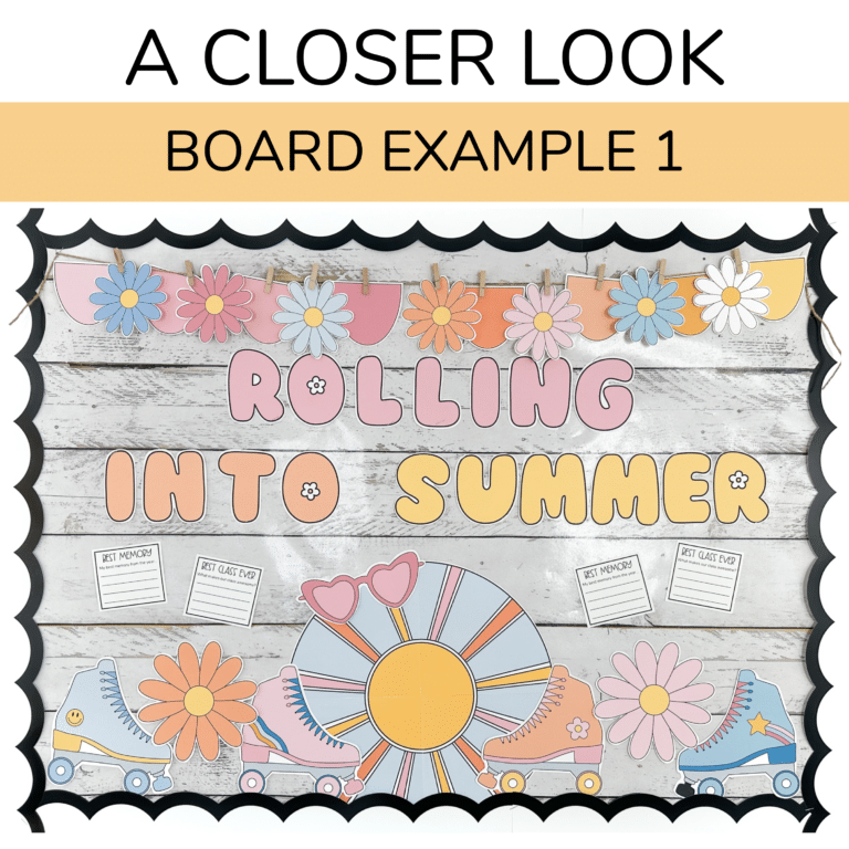 A Modern Summer Bulletin Board - Learn Grow Blossom