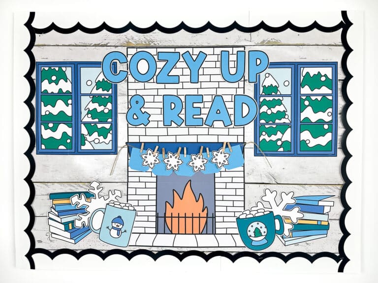 A Cozy Winter Bulletin Board idea - Learn Grow Blossom
